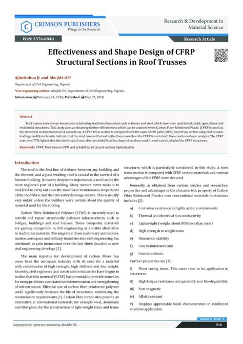 Pdf Effectiveness And Shape Design Of Cfrp Structural Sections The
