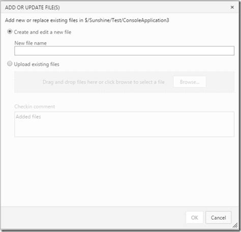 Add Edit Rename And Delete Files In The Web Browser With Visual Studio Online And TFS 2015