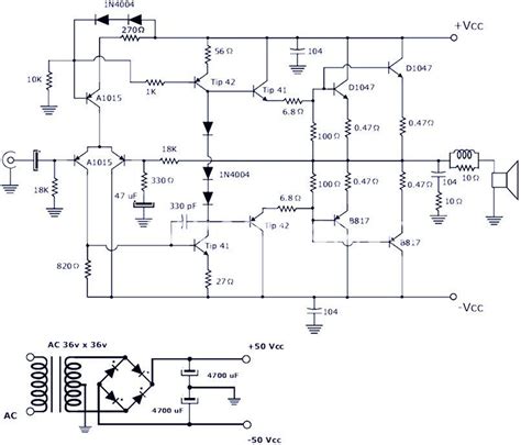 500 Watts Amplifier Circuit Diagram
