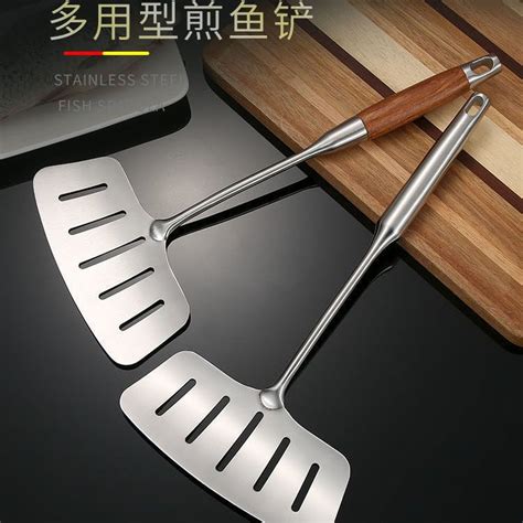 德國304不鏽鋼煎魚鏟子 廚房神器家用翻魚鏟子 大號加寬鏟煎魚神器 不鏽鋼煎鏟 不銹鋼夾 漏勺 304 不銹鋼漏勺 蝦皮購物