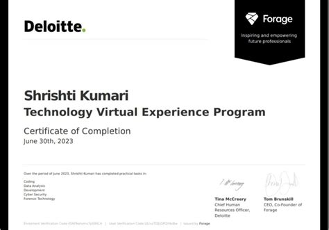 Shrishti Kumari On Linkedin Experience Deloitte Share Internship