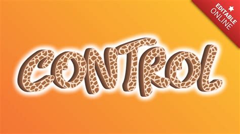 Control Giraffe Texture 3d Text Effect Generator