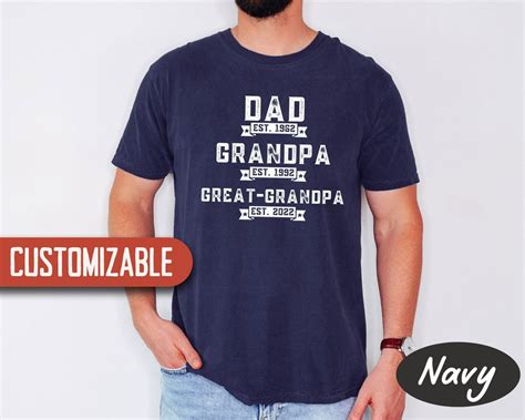 Comfort Colors® Custom Dad Grandpa Great Grandpa Est Shirt Great
