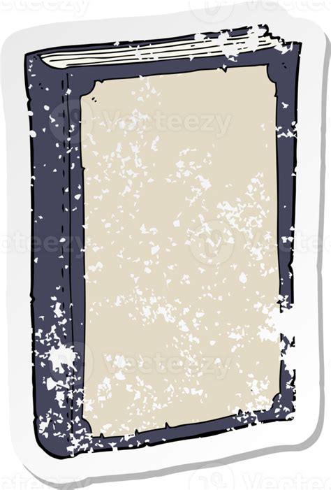 Retro Distressed Sticker Of A Cartoon Book 45323733 Png