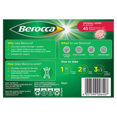 Berocca Effervescent Tablets Original Berry 75 Tablets