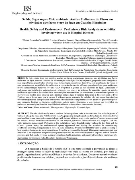 Analise Preliminar De Riscos Cozinha Hospitalar Pdf