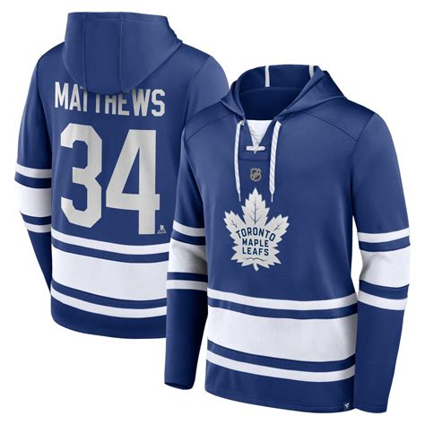 Mens Fanatics Auston Matthews Blue Toronto Maple Leafs Name And Number