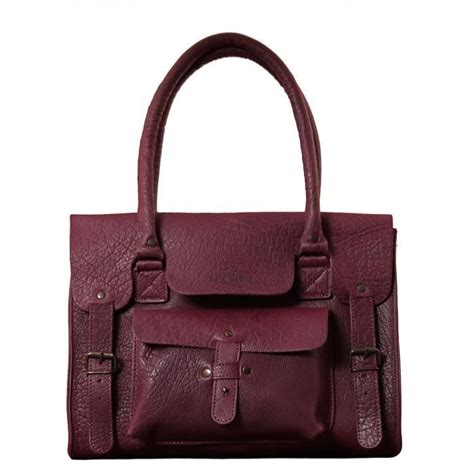 Paul Marius LE RIVE GAUCHE M Prune sac bandoulière cuir de buffle pleine fleur style vintage
