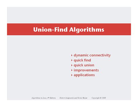 01Union Find 数据挖掘数据结构 Algorithms in Java 4th Edition Robert