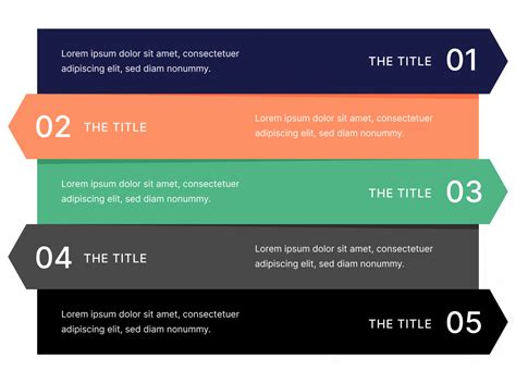5 Steps Opposite Direction Arrows Infographic