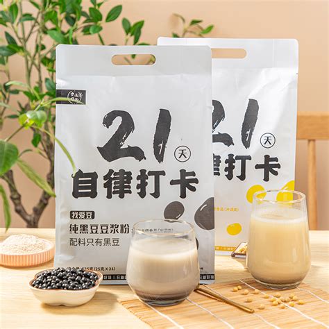 农道好物无糖纯黑豆原味豆浆粉525g 淘客易
