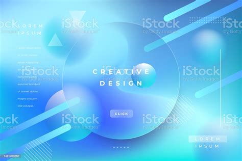 Morph Background Gradient Blue Color Dengan Circle Shape Glass Effect