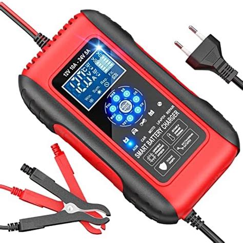 Ydbao Cargador De Baterías 10a 12v 24v Cargador Baterias Coches Moto