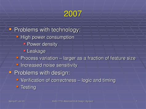 Ppt Elec 7770 Advanced Vlsi Design Spring 2007 Moores Law Powerpoint