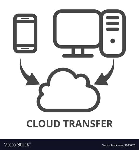 Cloud Synchronization Icon Royalty Free Vector Image