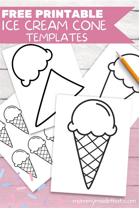 Ice Cream Cone Template Printable Printable Templates Online By Paul