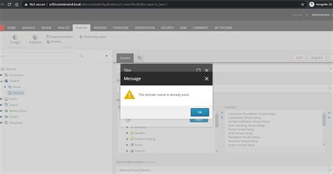 The Domain Name Is Already Exist Alert When Trying To Create A Site