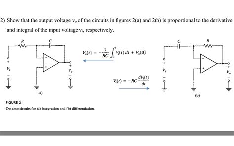 Solved Show That The Output Voltage V Of The Circuits In Chegg
