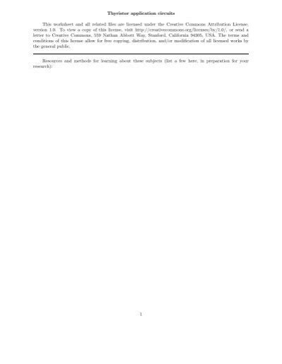 Thyristor Application Circuits This Worksheet And All Related Files Are