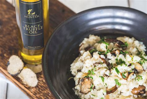 Wild Mushroom Risotto With Black Truffle Oil Trufflehunter