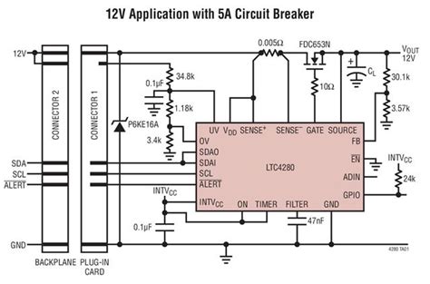 Ltc4280 Typical Application Reference Design Hot Swap Controller
