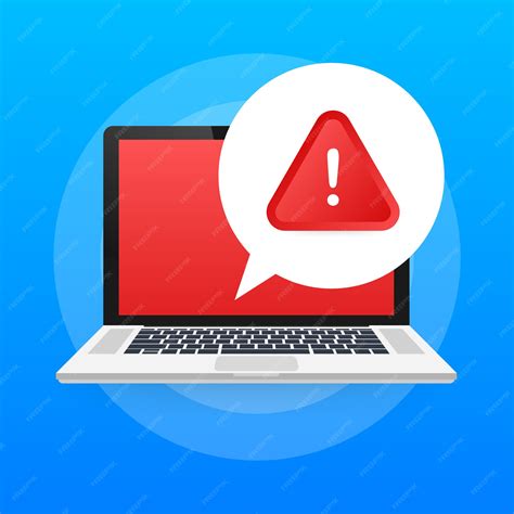 Premium Vector Alert Message Laptop Notification Danger Error Alerts