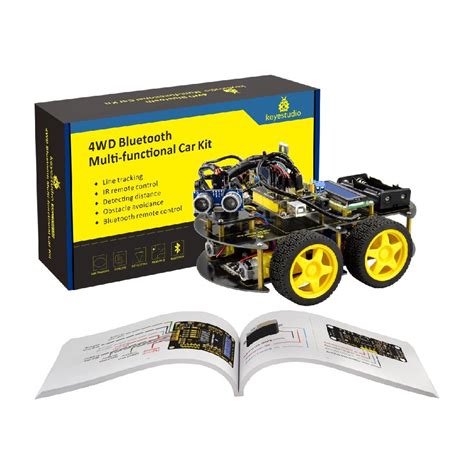 diy 4wd bluetooth multi functional smart car for arduino robot