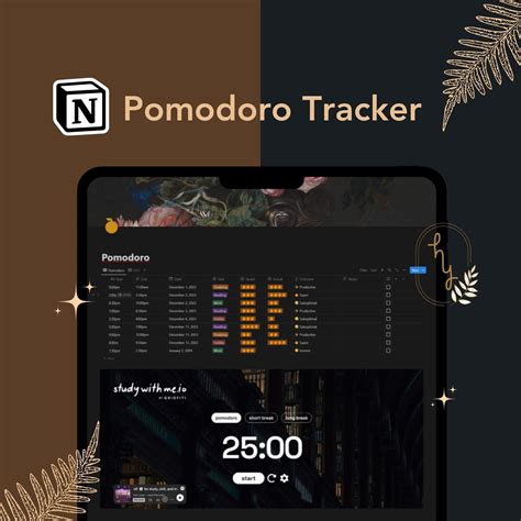 Pomodoro Tracker Notion Template Pomodoro Notion Template Pomodoro