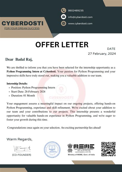 Badal Raj On Linkedin Cyberdosti Intership Pythonprogramming Newbeginnings