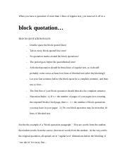 Block Quotation Rules And Example Doc When You Have A Quotation Of More Than Lines Of