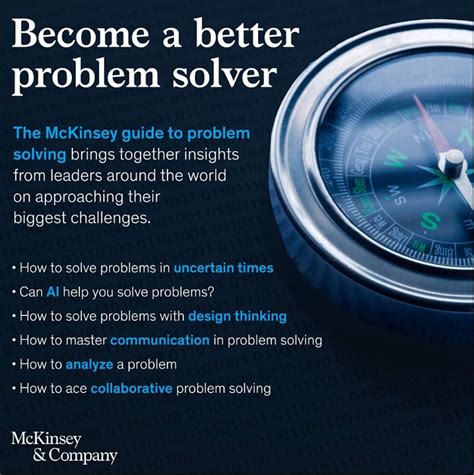 Problem Solving Is One Of The First Things Mckinsey Consultants Are Known For Become A Better