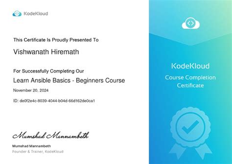 Developing My Ansible Skills Using Kodekloud Im Excited To Announce That Ive Earned My