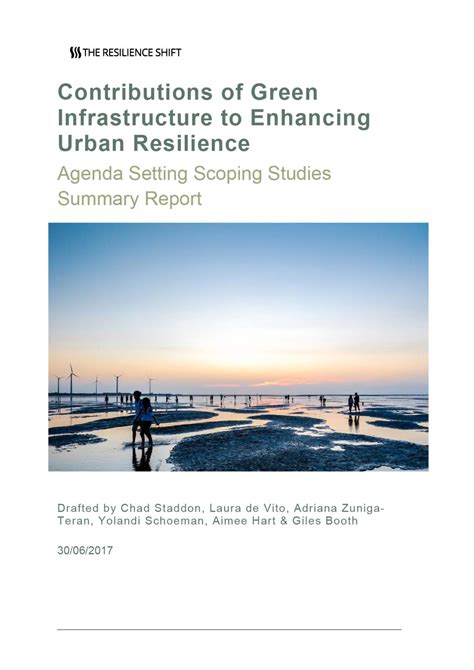 Contributions Of Green Infrastructure To Enhancing Urban Resilience