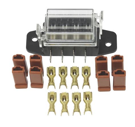 Auxiliary Fuse Block Assembly 4 Fuse Side Feed American Autowire
