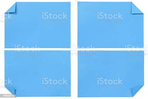 컬레션 다양한 Blue Paper 흰색 바탕에 그림자와 0명에 대한 스톡 사진 및 기타 이미지 0명 공란 디자인 Istock