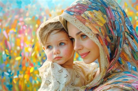 Premium Photo Virgin Mary Holy Mother Of God Mother With A Newborn