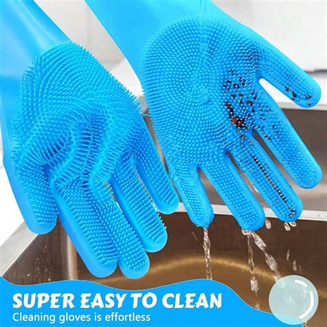 Pecute Pet Grooming Gloves Heat Resistant Cat Bathing Gloves With High
