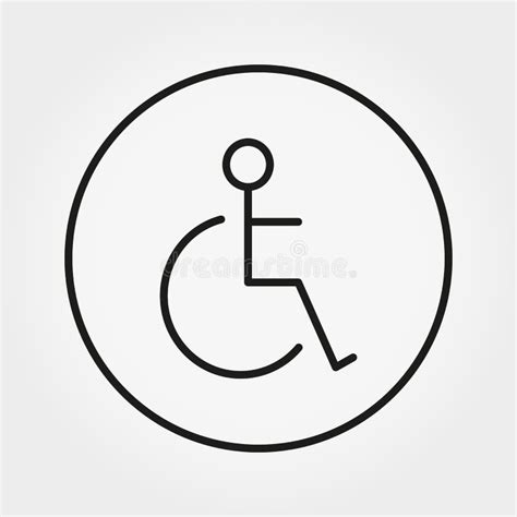 Wheelchair Disabled Person Icon Human On Wheelchair Sign Stock