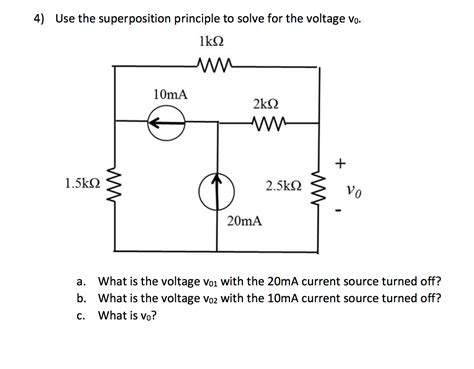 Solved Use The Superposition Principle To Solve For The
