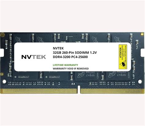 NVTEK 32GB DDR4 3200 PC4 25600 SODIMM Laptop RAM Memory Upgrade At Amazon Com