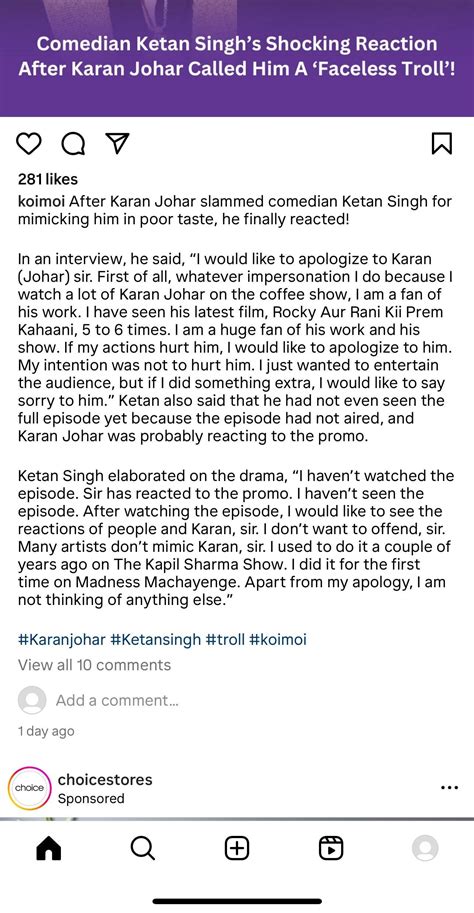 Comedian Ketan Singh Apologized To Karen Plain Bullying By Karen For A