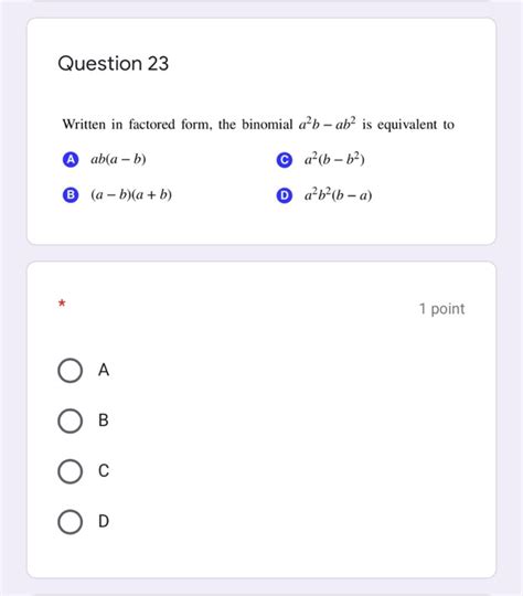 Solved Question 23 Written In Factored Form The Binomial Solved Question 23 Written In Factored Form The Binomial