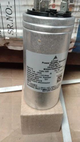 3 Kvar Round Cylindrical Power Capacitor 440 Vac Epcos 2 At ₹ 620