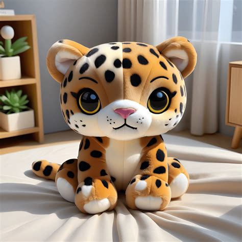 Cute Plush Leopard Toy Free Download Ai Scribbles