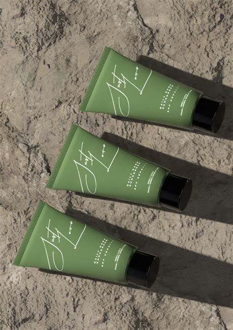 Download Sunscreen Tubes On Rock Background 3d Mockup In Png Glb 