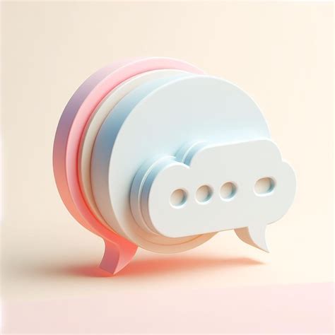 Premium Photo Blank 3d Chat Message Bubble Speech Dialog Isolated White Communication Pastel
