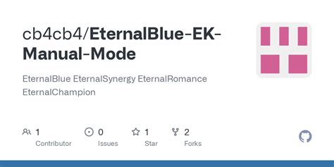 Github Cb Cb Eternalblue Ek Manual Mode Eternalblue Eternalsynergy