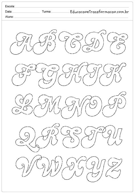 Moldes de letras para mural e painéis de primavera Letras Ilustradas