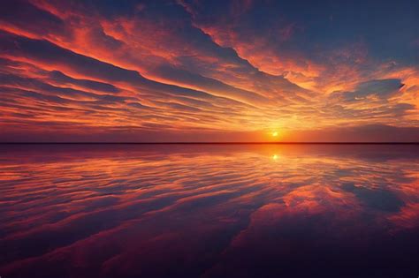 Premium Photo Sun Reflecting In Water Against Backdrop Of Sunrise