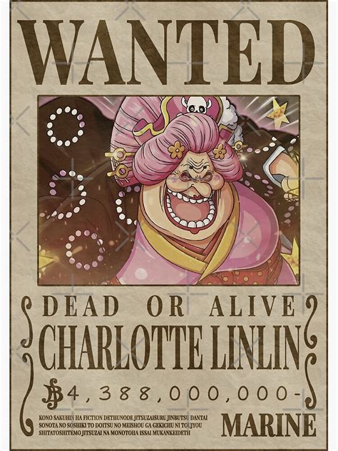 Charlotte Linlin Big Mom Wanted Poster One Piece Bounty